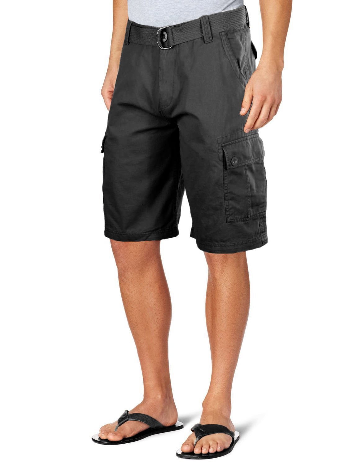 Ma Croix Men's Premium Multi Cargo Twill Cargo Shorts with Belt ...