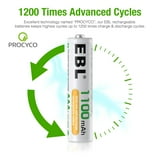 EBL 16-Pack AAA 1.2v NiMH Rechargeable Batteries, 1100mAh - Walmart.com
