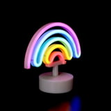 EZ-Illuminations Battery Operated Multicolor LED Neon-Style Rainbow ...
