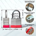 24 Keyed-Alike Padlocks w/ 1.25” Shackle, 48 Keys, Hardened Steel Case ...