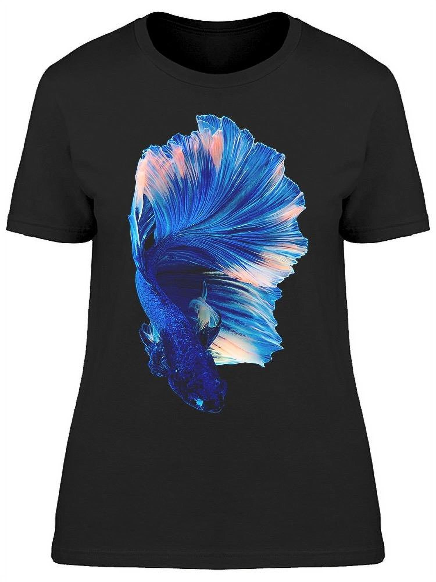 Dark Blue Pink Cool Betta Fish T-Shirt Women -Image by Shutterstock ...