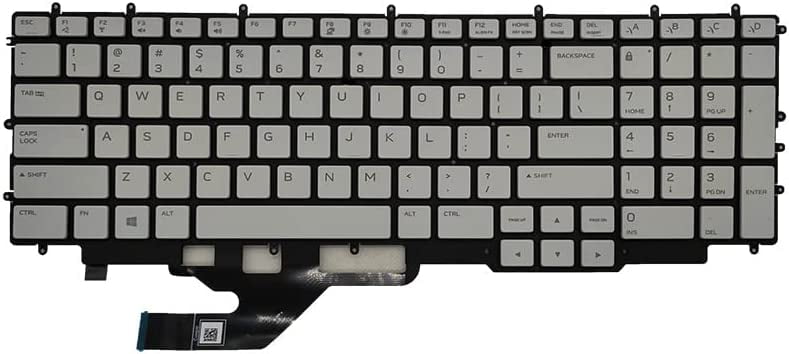 New US White English Backlit Laptop Keyboard (Without palmrest) for ...