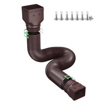 Brown Flexible Downspout Extension Gutter Connector Rainwater Drainage ...
