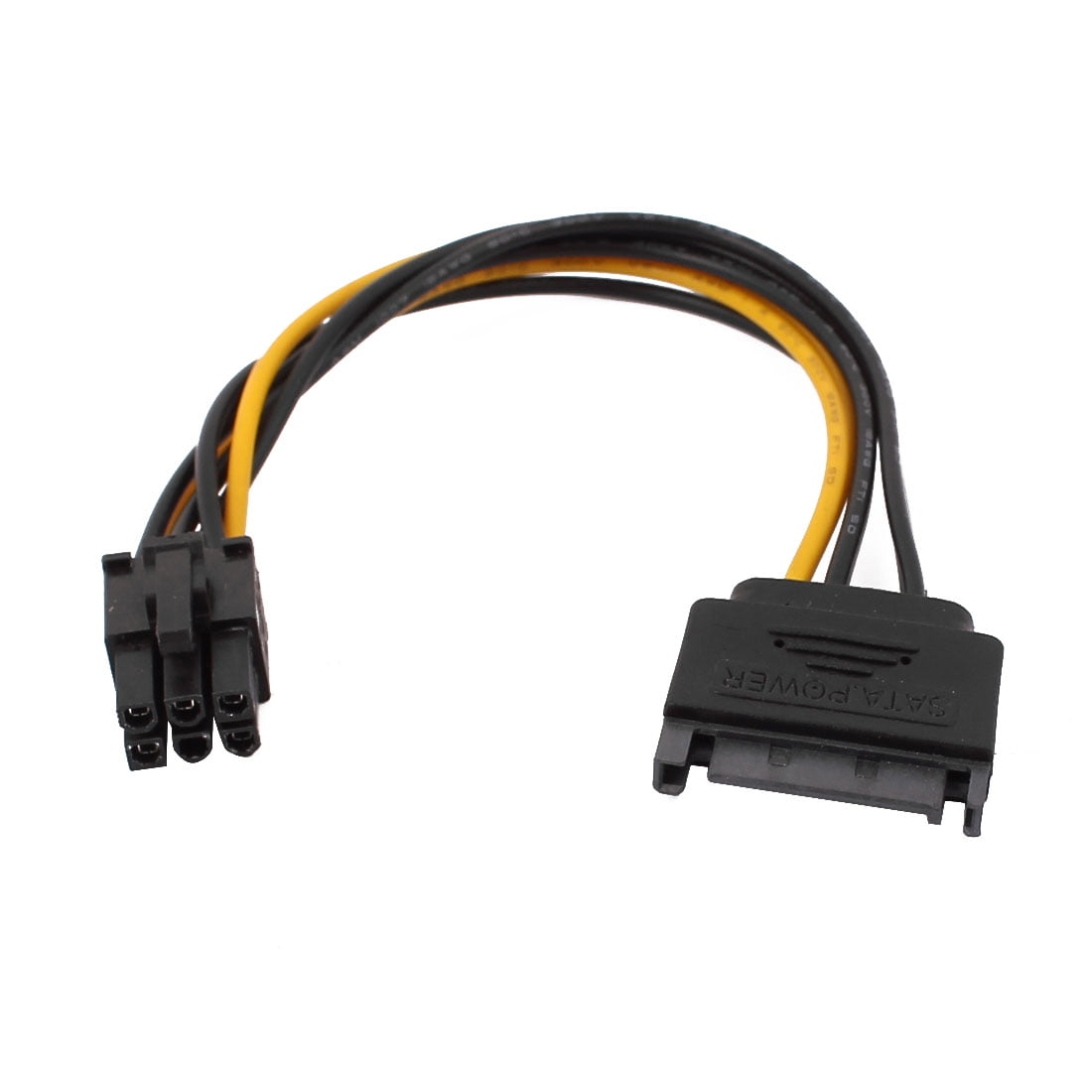 PCI Express 8-Inch 15-Pin Male to 6-Pin SATA Power Splitter Cable ...