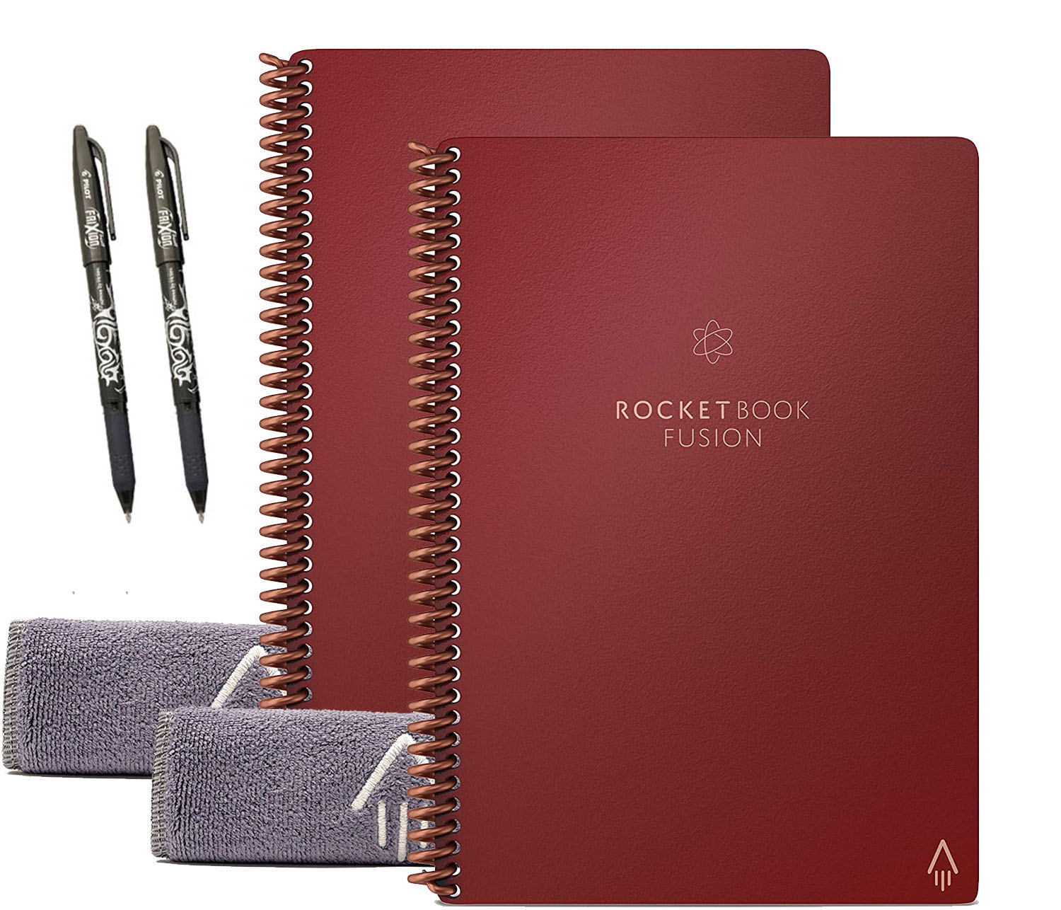 Rocketbook Fusion 2 Pack Smart Reusable Notebook With 2 Pens And 2 Rocketbook Fusion 2 Pack Smart Reusable Notebook With 2 Pens And 2