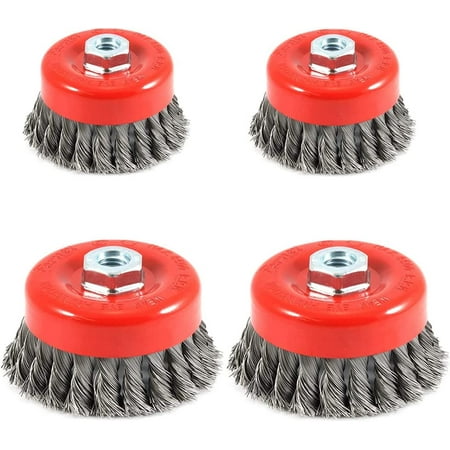 4pcs Cleaning Wire Brush, Conical Brush for Angle Grinder, Twisted ...