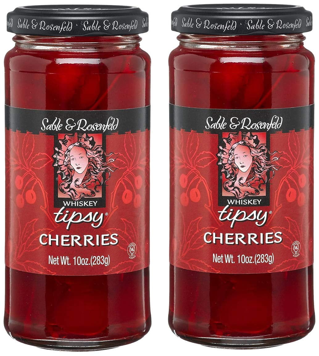 Sable & Rosenfeld Whiskey Tipsy Cherries, 2-Pack 10 oz. (283g) Jars ...