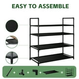 Goodwill Large 4-Tier Shoe Rack Storage Organizer, Metal Footwear ...