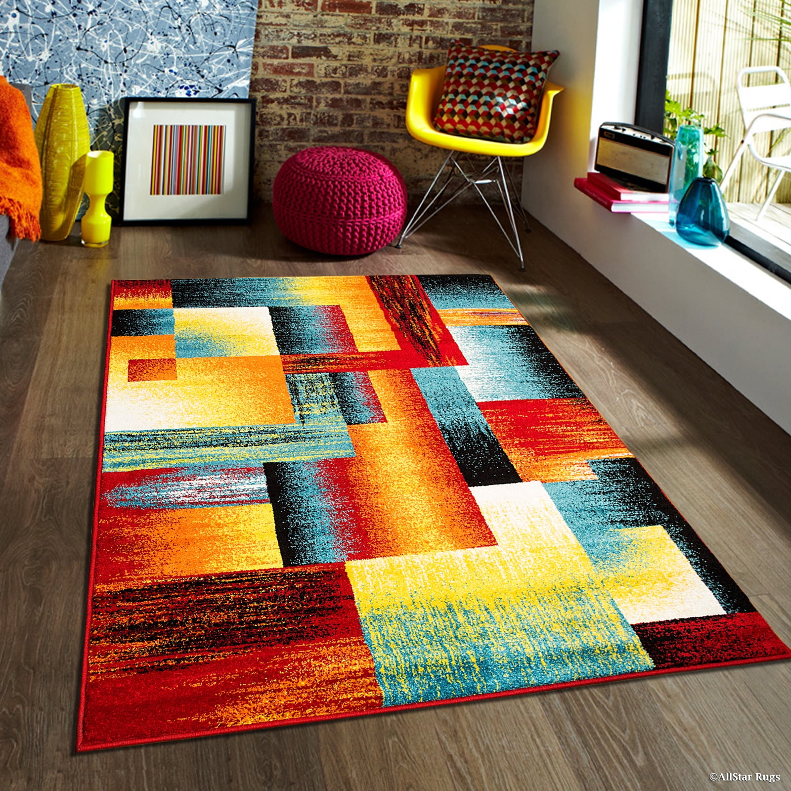 Allstar Woven High Quality Frieze Colorfun. Vivid Color. Contemporary ...