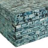 Free Shipping! DecMode Handmade Blue Wood Decorative Storage Box with ...
