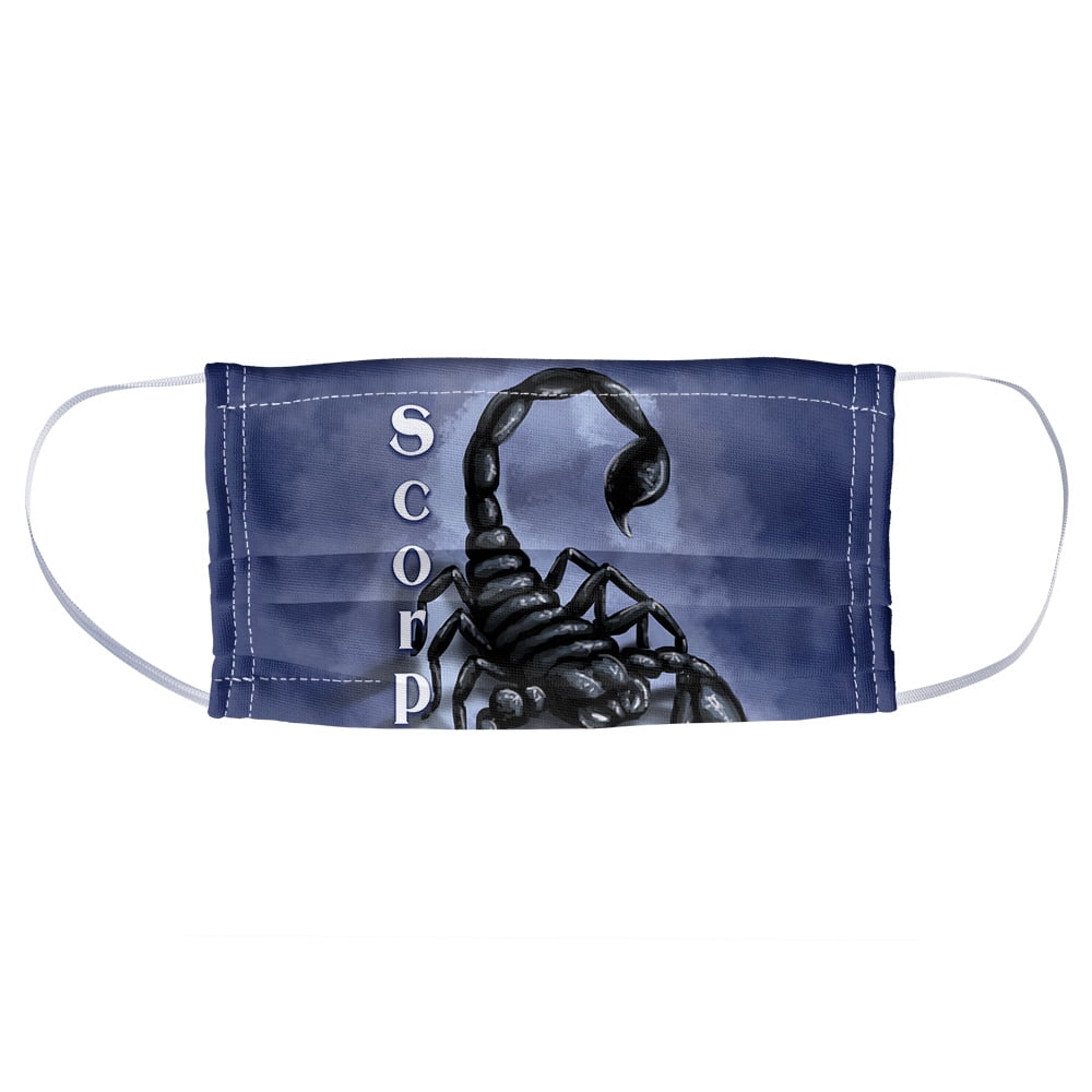 Scorpio Zodiac Horoscope 1-Ply Reusable Face Mask Covering, Unisex ...