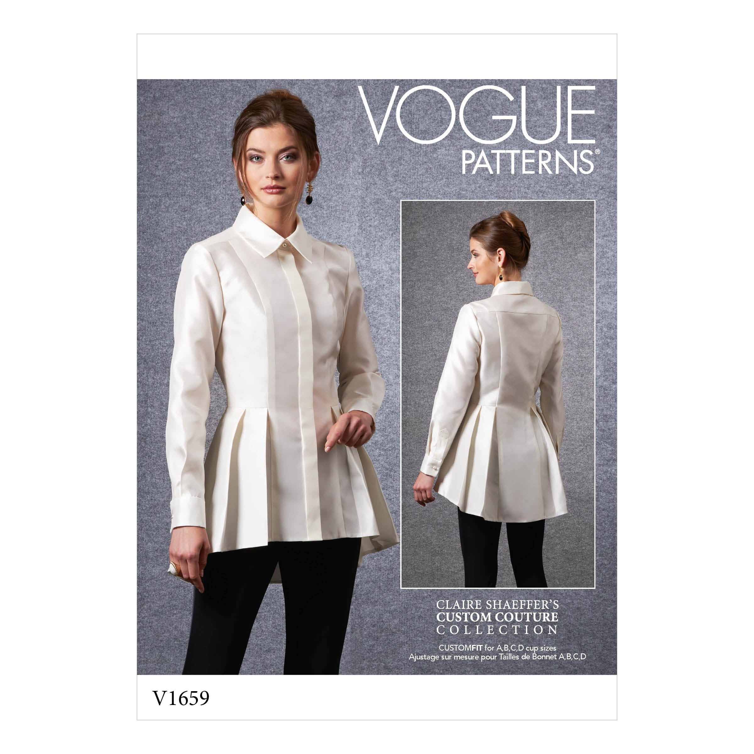 Vogue Patterns Pattern: Claire Shaeffer, Misses'/Misses' Petite Shirt ...