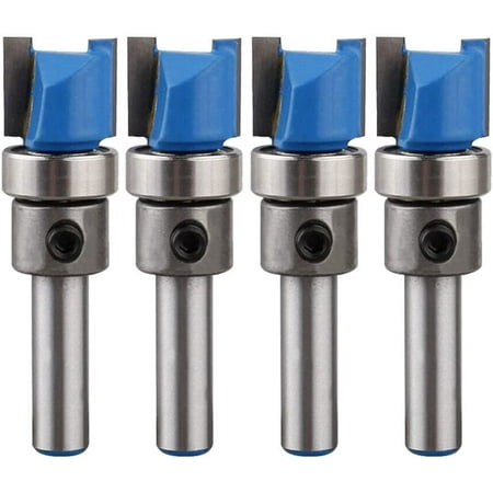 Straight Flush Trim Router Bit Set, 1/4" Shank Mortise Template Flush ...