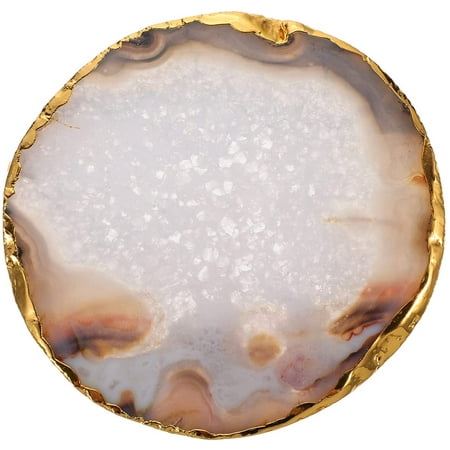 Natural Agate Coaster Brazilian Geode Stone Sliced Coaster Irregular ...