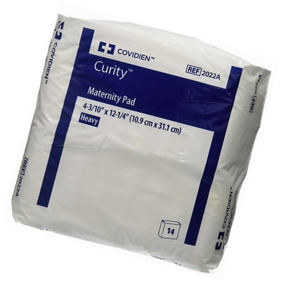 Curity Maternity Pad, Super Absorbency, 11 in, 168 Ct, Pack of 12 ...