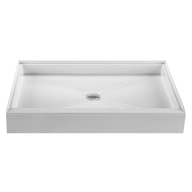 48 x 32 in. Shower Base with Center Drain, White - Walmart.com
