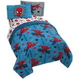 Spider-Man Kids Bedding Set, Blue, Microfiber, Full Size, Reversible ...