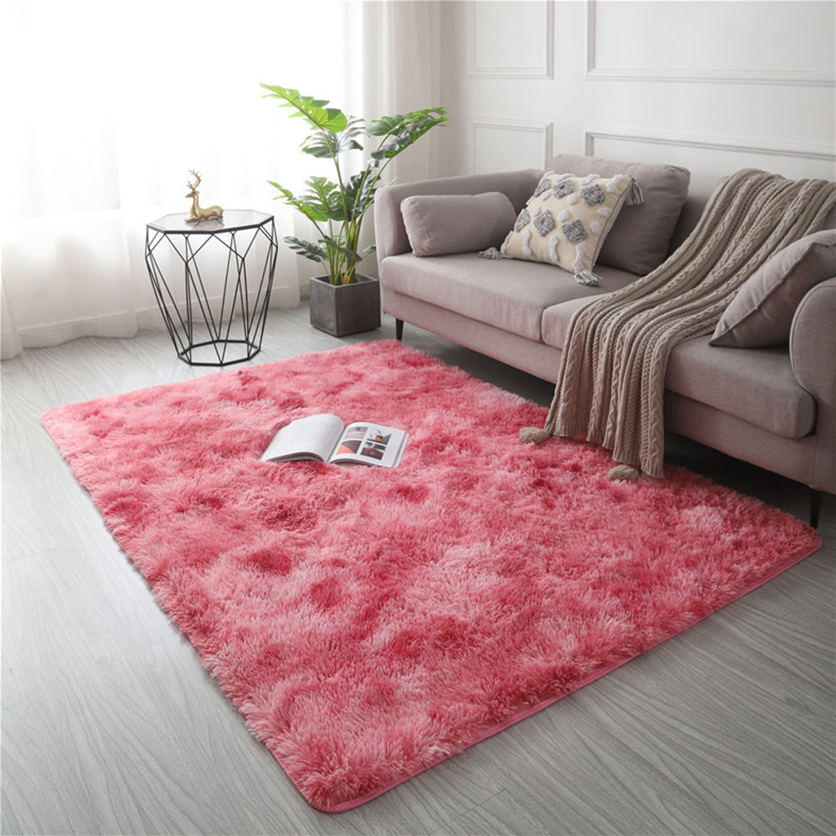 47x63"/63x79"/71x79"/79x98" Super Soft Fluffy Floor Rug Washable Shag ...