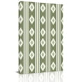 Green Southwestern Canvas Wall Art for Living Room, Aztec Diamond Motif ...