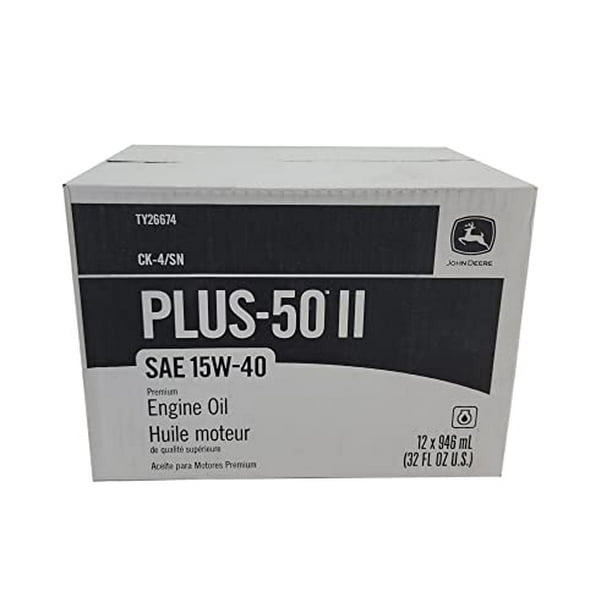 John Deere Original Equipment (12 PACK) 32oz. Plus-50 SAE 15W-40 ...