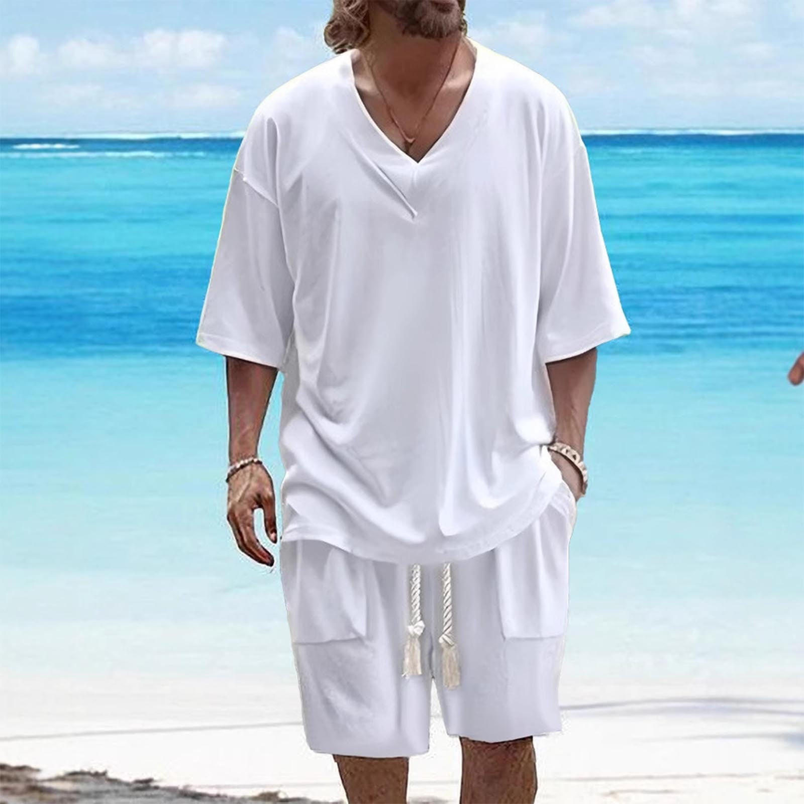 Click here for Weiqiqre Mens 2 Piece Tracksuit Short Sleeve Print... prices