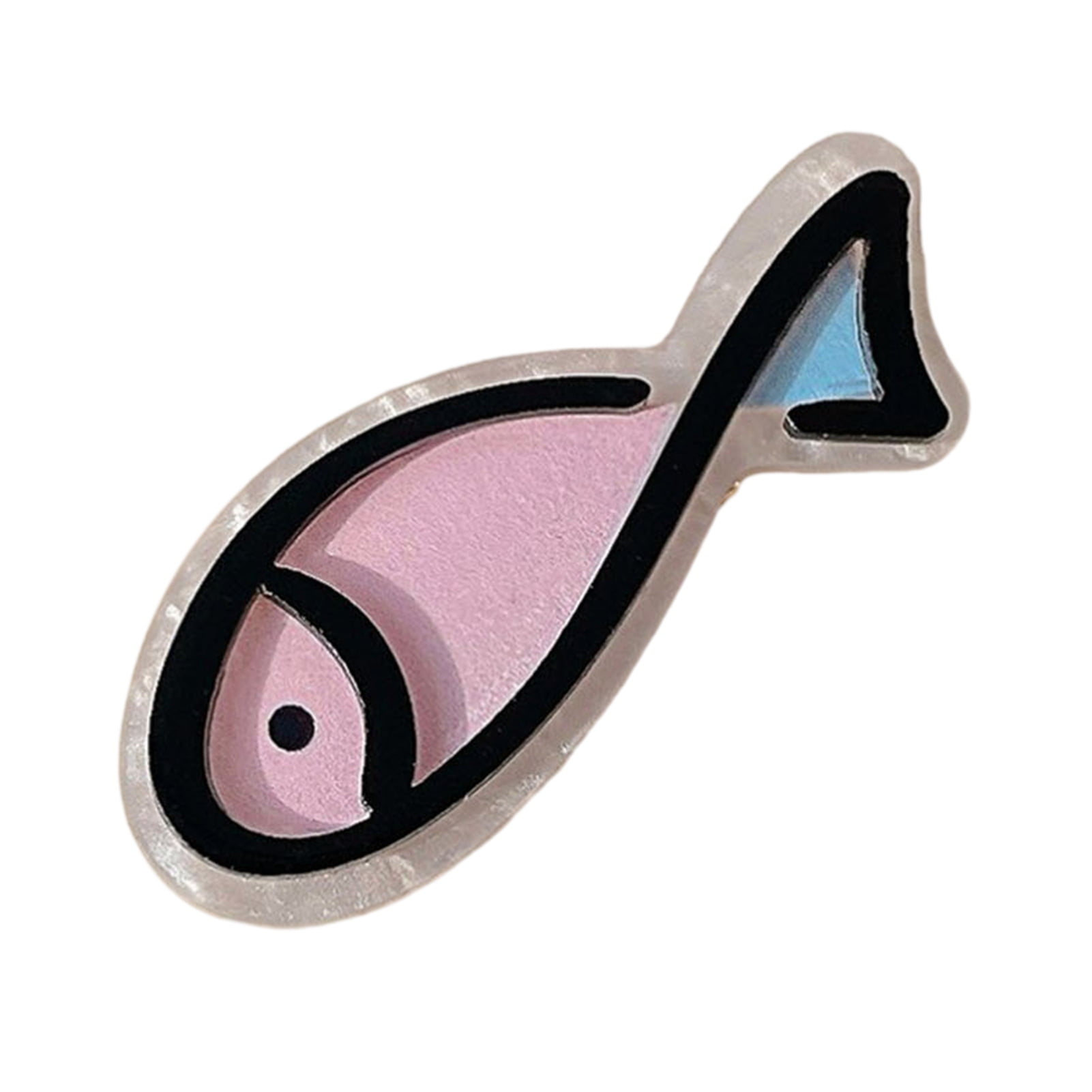 Litie 1Pair Girls Hair Clips,Acrylic Cute Cartoon Fish Shape Hairpin ...