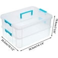 2 Layer Stack & Carry Box, Plastic Multipurpose Portable Storage ...