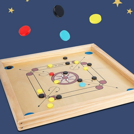 Carrom Board Game Board Round Burr-free Wood Board Two-player Puzzle ...