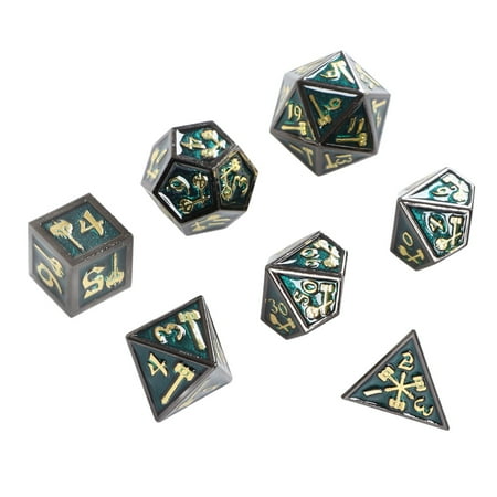 RPG Dice, Easy Reading Metal Dice 7Pcs With Numbers For Party For Over ...