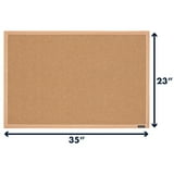 Quartet Large 23 x 35 Cork Bulletin Board with Oak Finish Frame for ...
