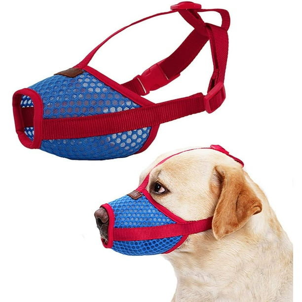 SPRING PARK Mesh Cloth Dog Muzzle - Anti-Biting Barking Secure Fit Dog ...