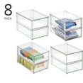 mDesign Stackable Kitchen Cabinet Organization Bins with Pull-Out ...