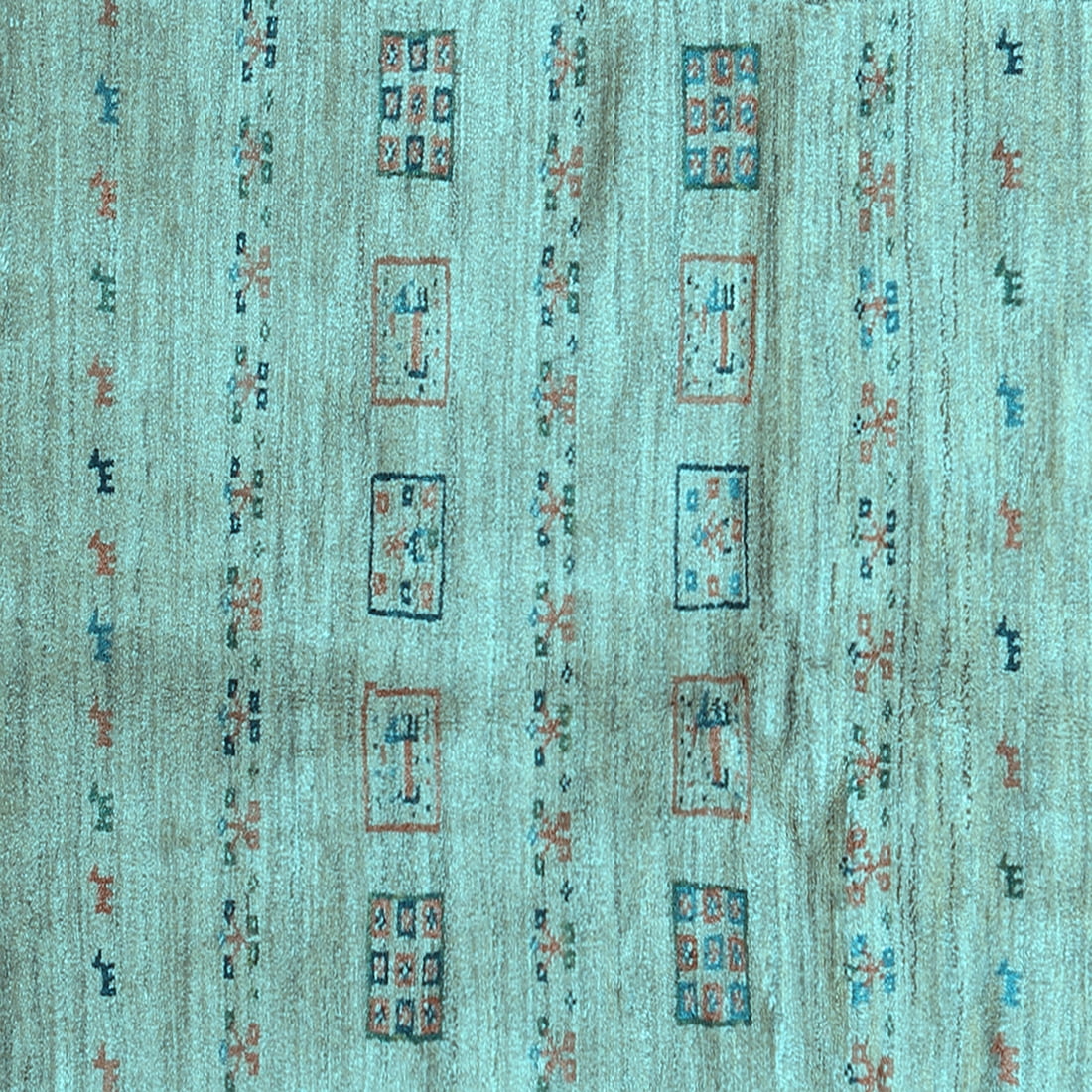 Ahgly Company Indoor Square Abstract Light Blue Contemporary Area Rugs ...