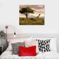 COMIO Dinosaur in Grass Canvas Wall Art Print, Playful Fantasy ...