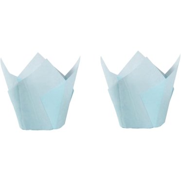 50-Pack Vintage Style Floral Cupcake Wrappers for Wedding, Flower Paper ...