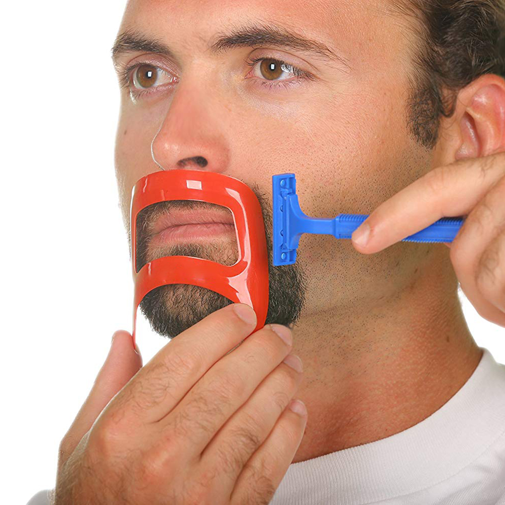 Bluelans Men Neckline Beard Goatee Shaving Template Ruler DIY Trimming Bluelans Men Neckline Beard Goatee Shaving Template Ruler DIY Trimming