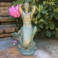Homestyles 21"H Bronze Patina Sexy Merman Mermaid Sitting on Rock ...