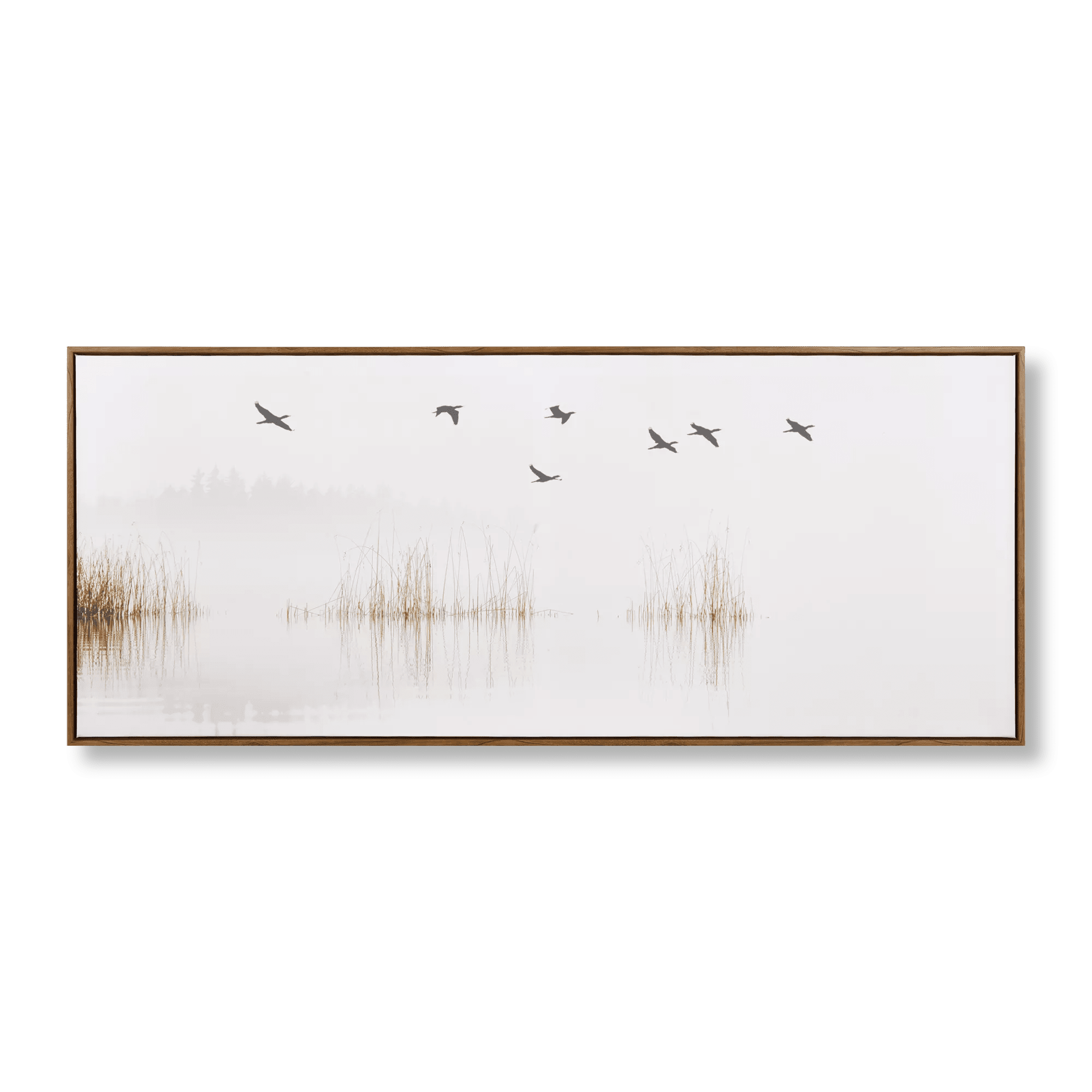 Click here for Bouclair Natural Flock Of Birds Framed Canvas 20 X... prices