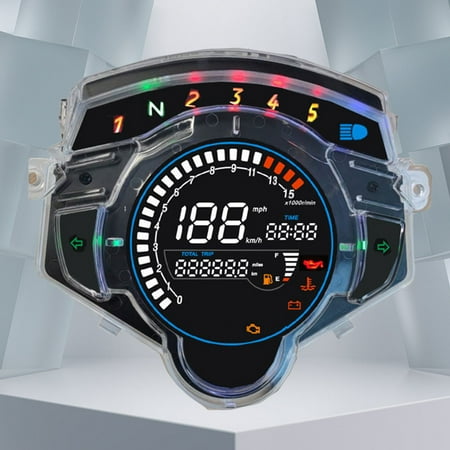 HonHasione LCD Display Motorcycle Instrument Motorcycle Speedometer for ...