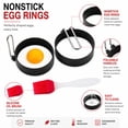 2 Piece Stainless Steel Egg Rings and Pancake Molds, Fried Egg Shaper ...