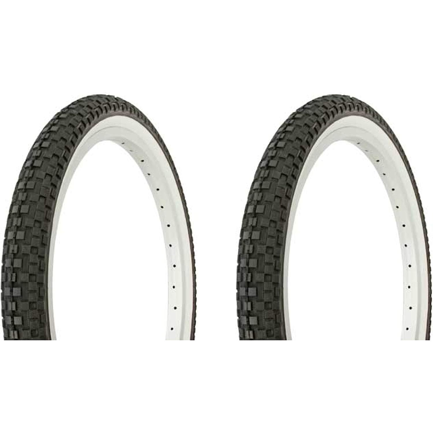 Bilot Tire Set. 2 Tires. Two Tires Duro 20" x 1.95" Black/White Side ...