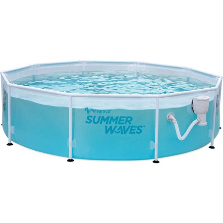 Hersh 10 Foot Round by 30 Inch Deep Snap in Metal Frame Above Ground ...