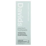 Davids Premium Toothpaste, Peppermint Flavor, Travel Size 1.75 OZ, TSA Compliant, Whitening ...