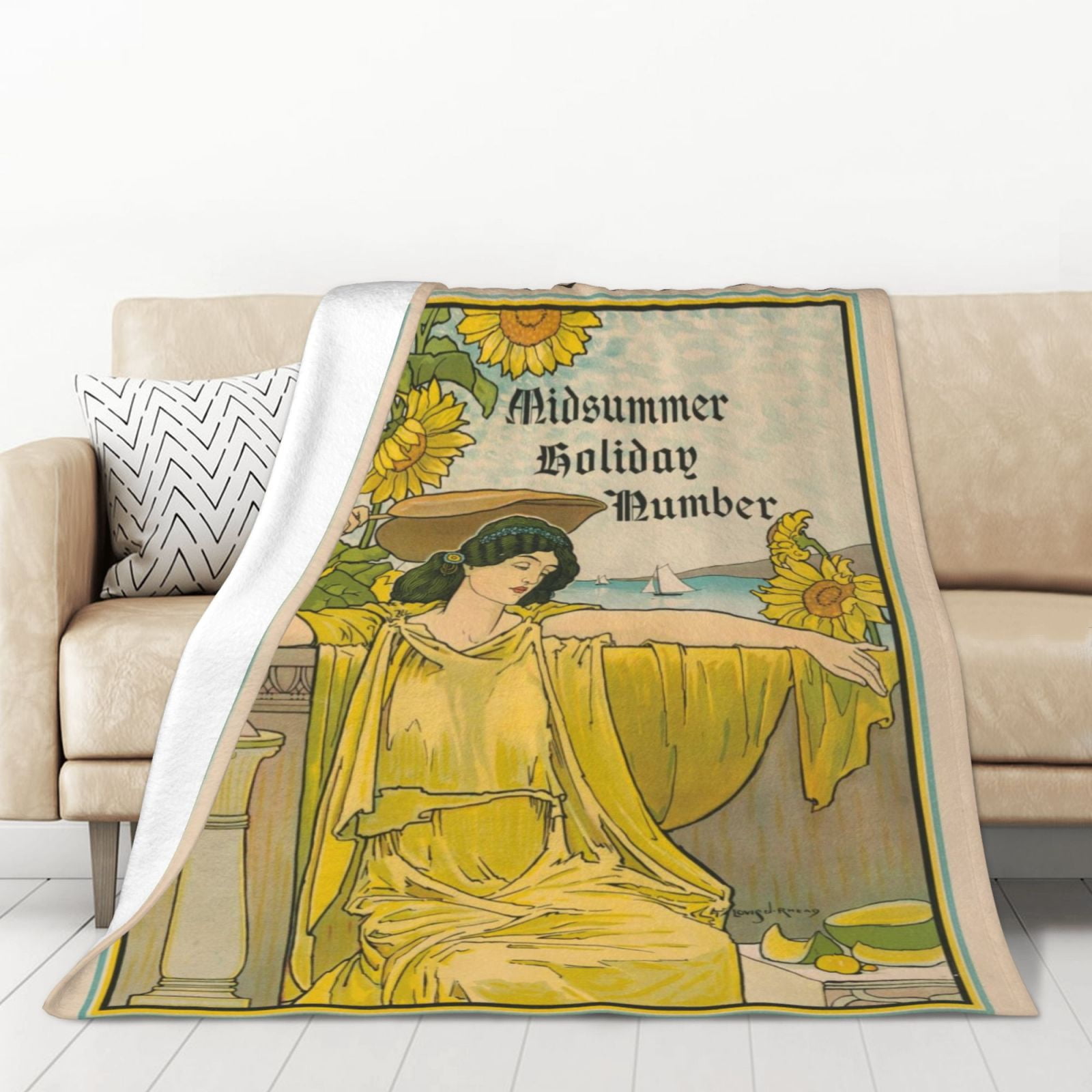 XMXT Throw Blankets, Retro Lady Poster Bed Blanket for Bedroom Sofa, 50 ...