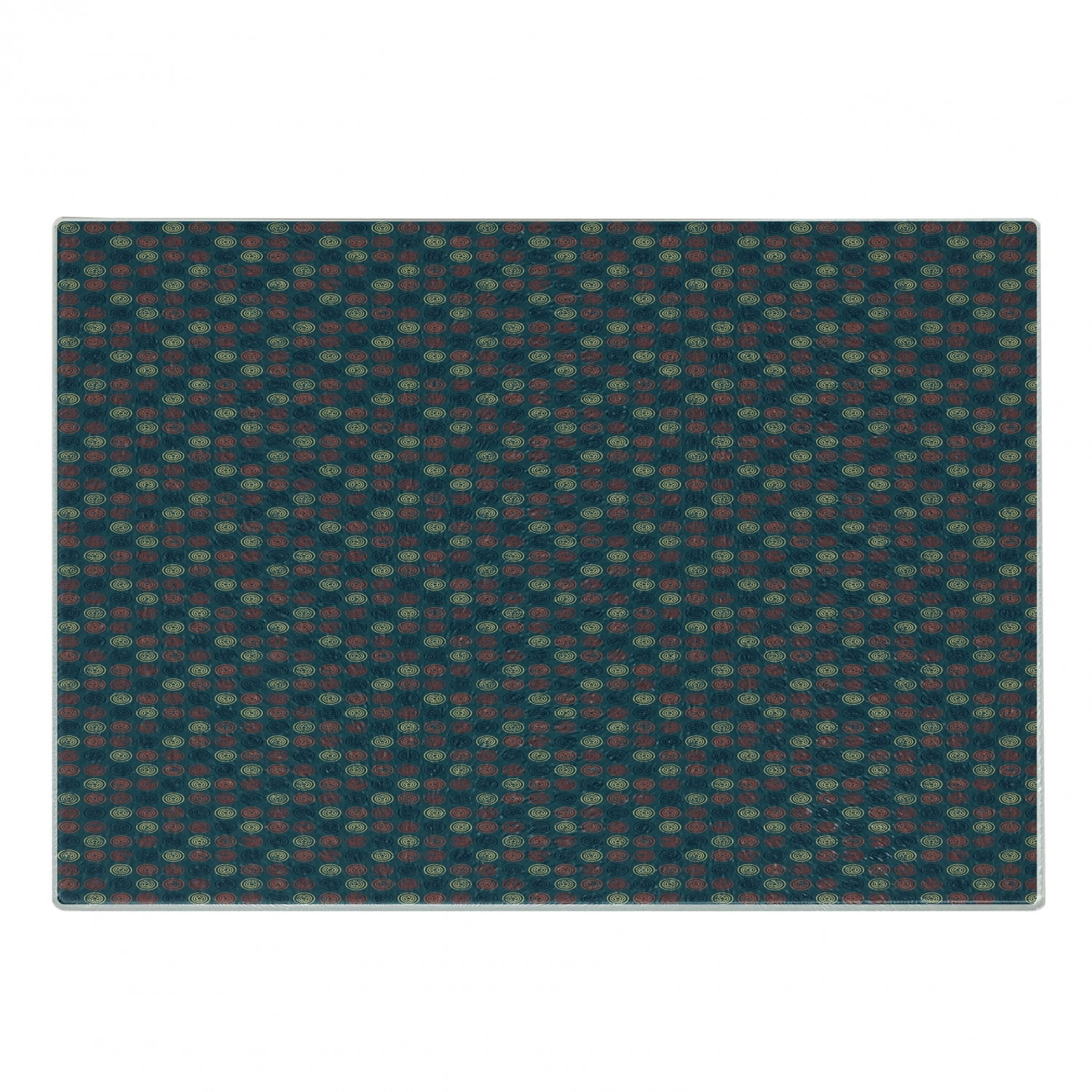 Geometric Cutting Board, Blue Toned Background with Warm Colored ...