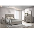 Best Quality Furniture Light Gray Wood 4 Pc Bedroom Set with Full Panel ...