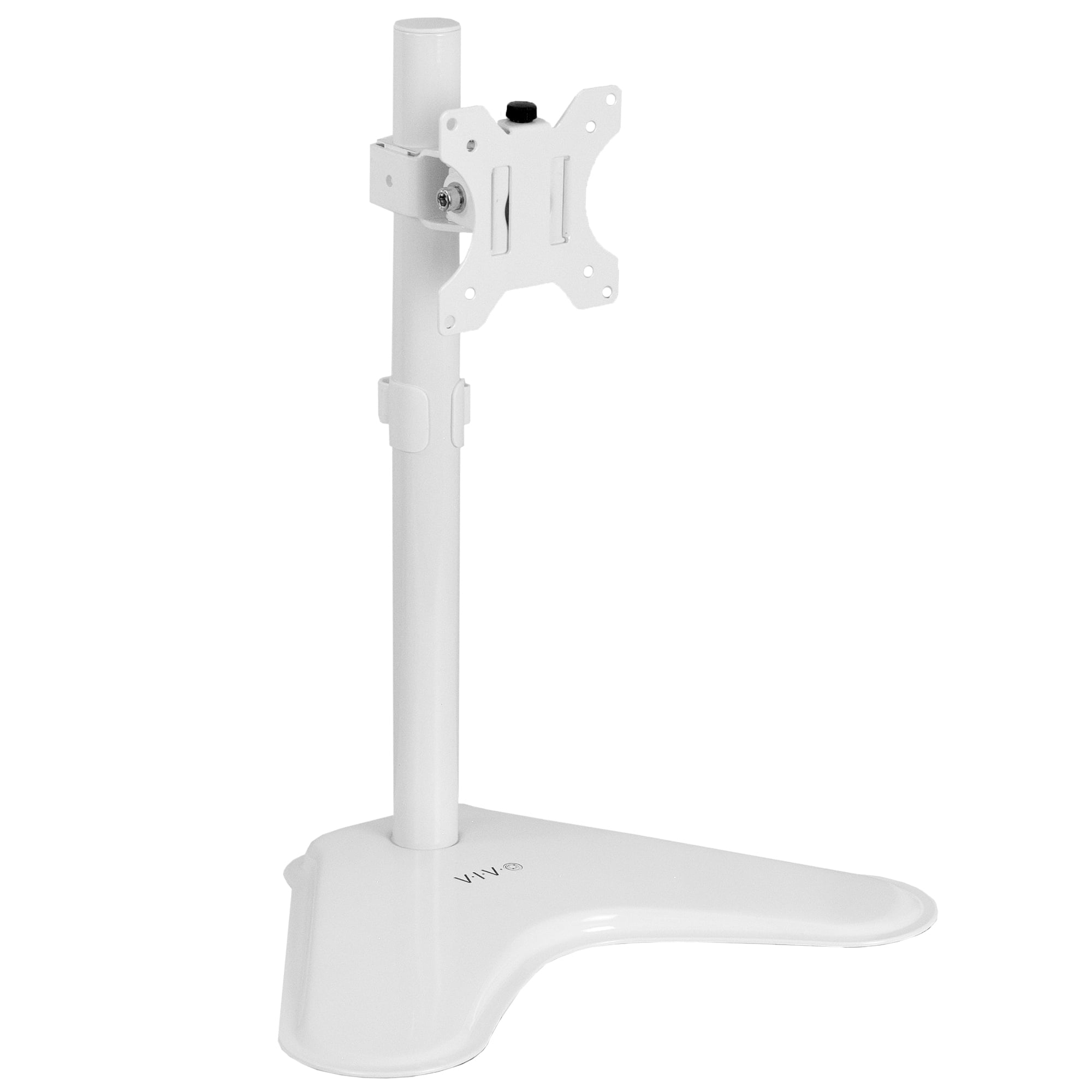 VIVO White Single LCD Monitor Adjustable Desk Stand, Fits 1 Screen ...