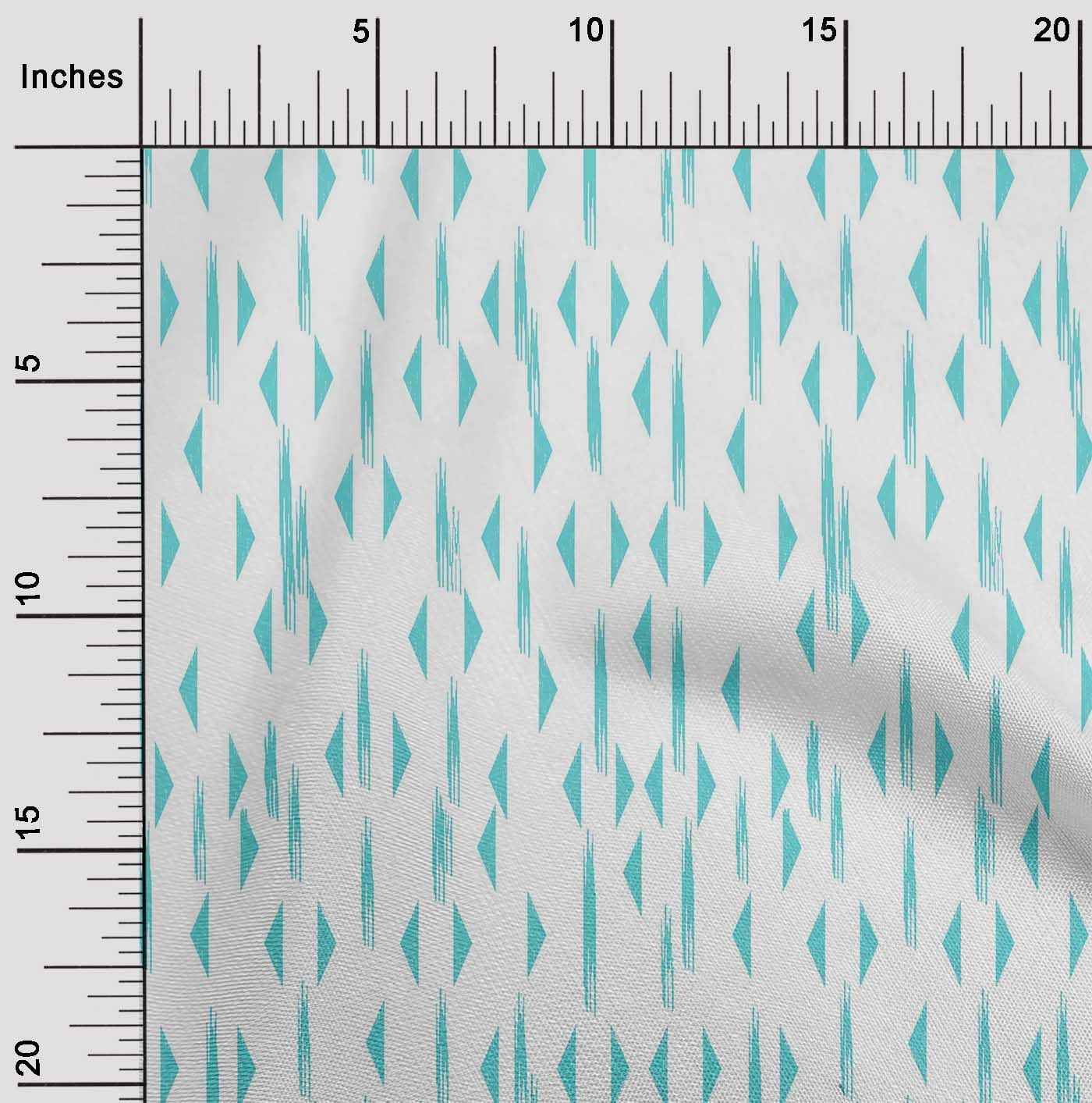 oneOone Silk Tabby Fabric Triangle Ikat Print Fabric By The Yard 42 ...