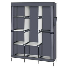 FCH Portable Fabric Wardrobe with Adjustable Shelf, 4 Layers, 8 ...
