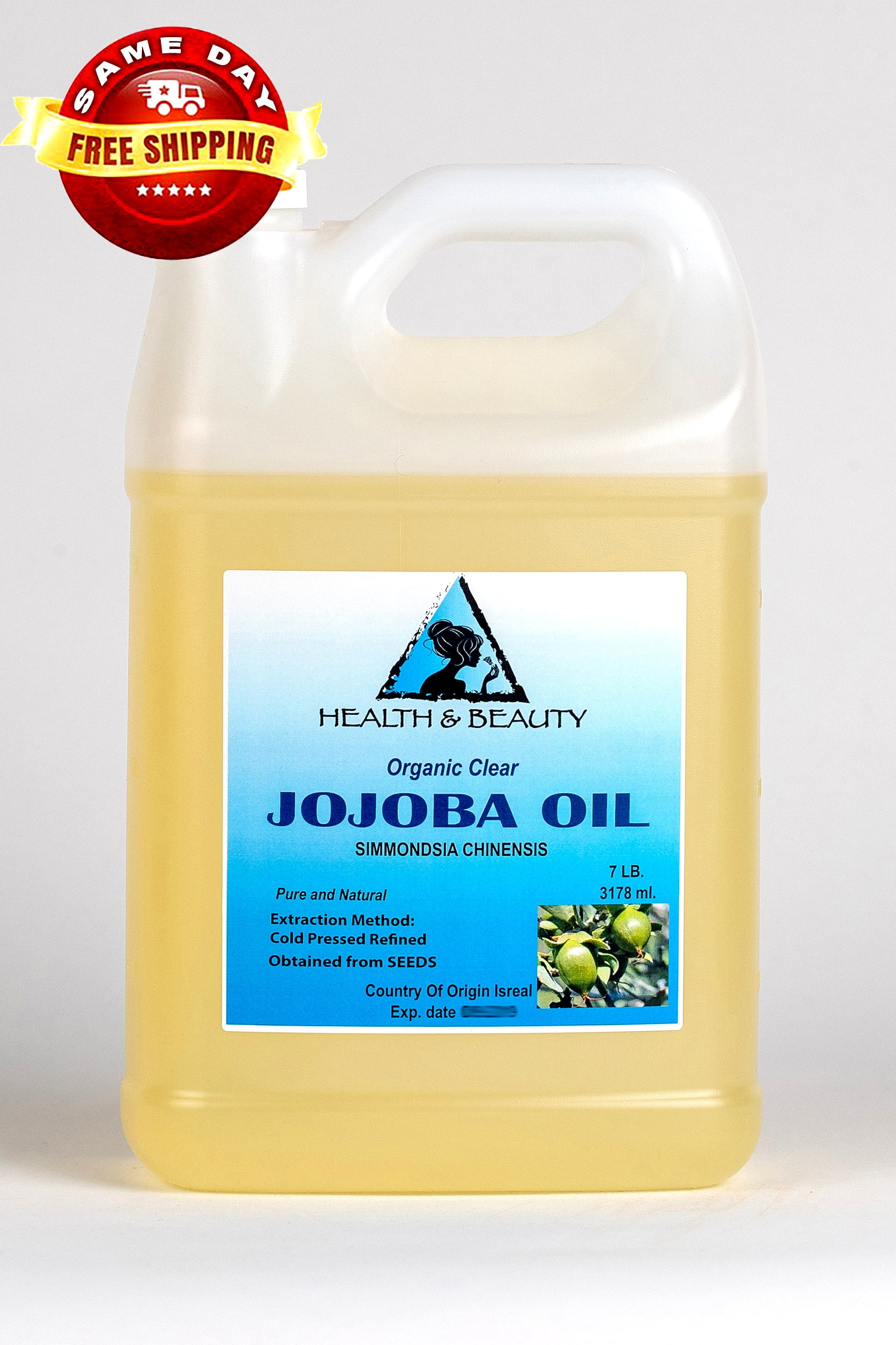 Jojoba Oil Clear Organic Carrier Cold Pressed Refined 100% Pure 128 oz ...
